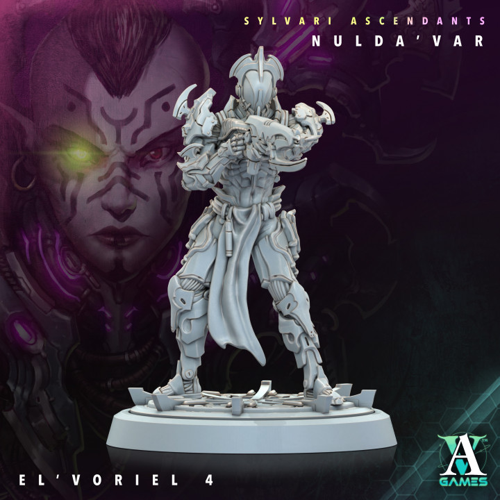 3D Printable El'Voriel by Archvillain Games