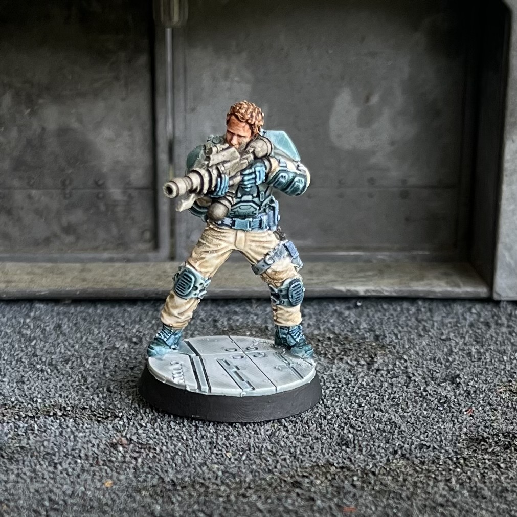 3D Printable HUMAN RESISTANCE FOUNDER LEADER by PAPSIKELS MINIATURES