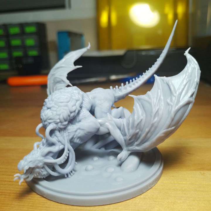 3D Print of Elder Brain Dragon (80mm Base) by ArtisanRaid