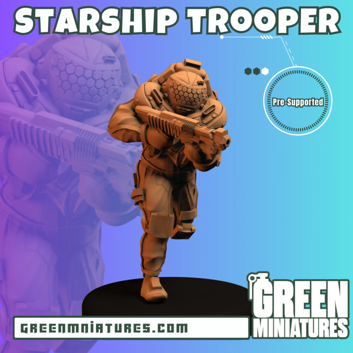 3D Printable Starship Trooper- Cyberpunk by Greenminiatures