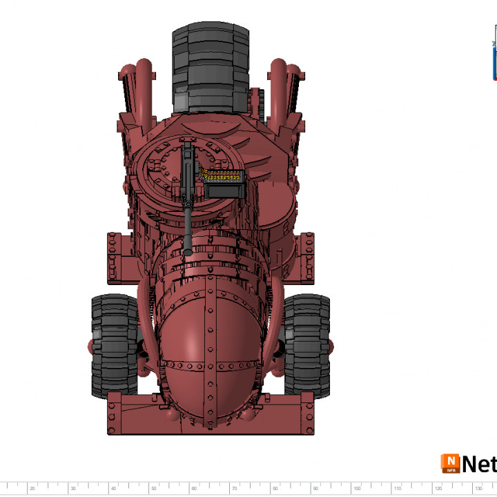 3D Printable Armored Tri-Wheeler by Midnight Sky Games