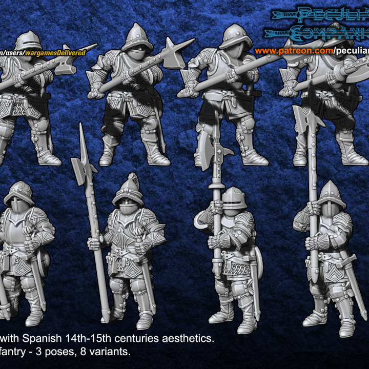 3D Printable Spanish Heavy infantry by Ludus Bellum