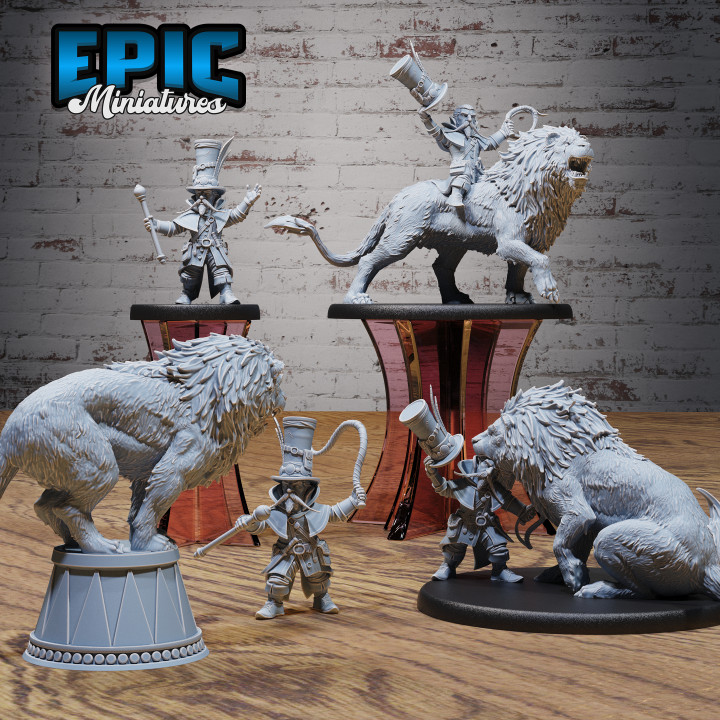 3D Printable Halfling Animal Tamer Set / Carnival Gnome Artist ...