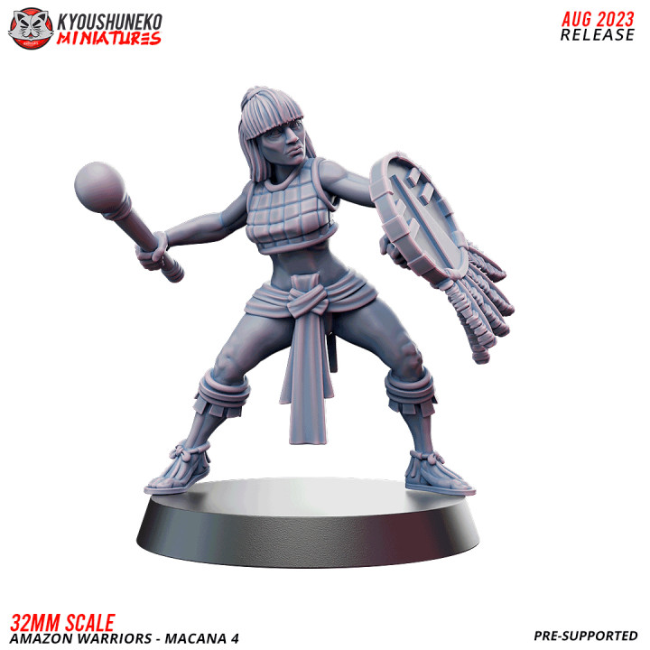 3D Printable Macana - Amazon Warriors by Kyoushuneko Miniatures