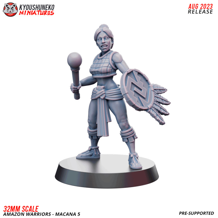 3D Printable Macana - Amazon Warriors by Kyoushuneko Miniatures
