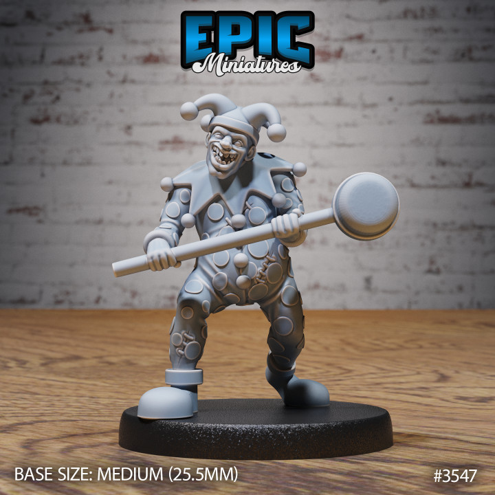 3D Printable Horror Clown Set / Carnival Artist / Funfair Performer ...