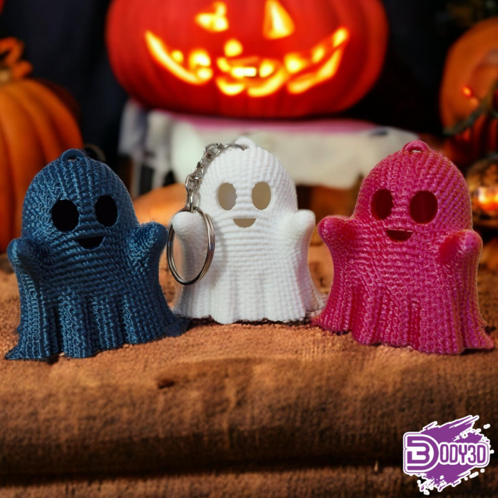 3D Printable Crocheted Ghost & Keychain by BODY3D