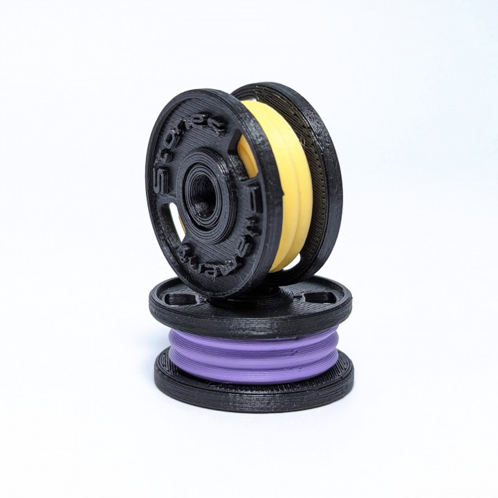 3D Printable Mini Spool Display Shelves (and mini spools!) by Clockspring