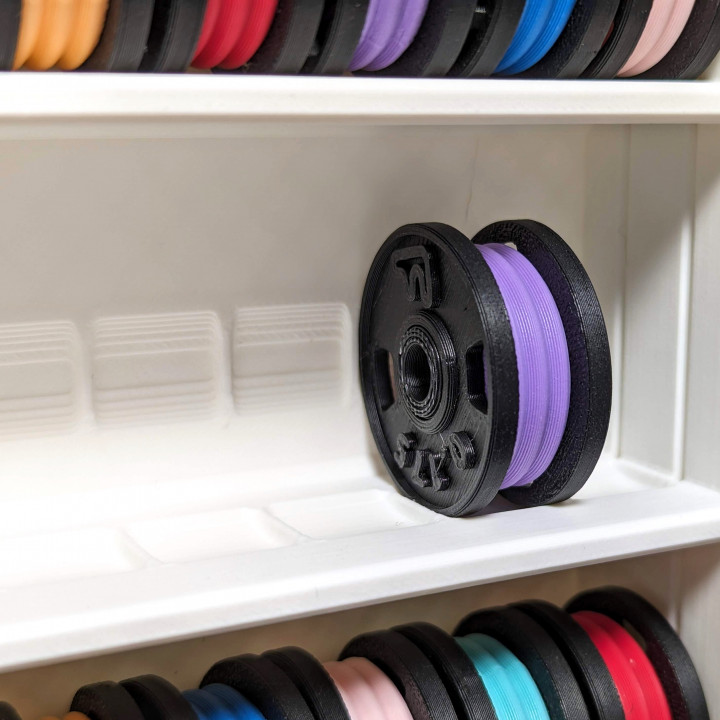3D Printable Mini Spool Display Shelves (and mini spools!) by Clockspring