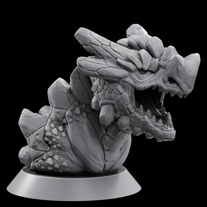 3D Printable Rock Dragon Pack (120 & 32 mm) by Safehold
