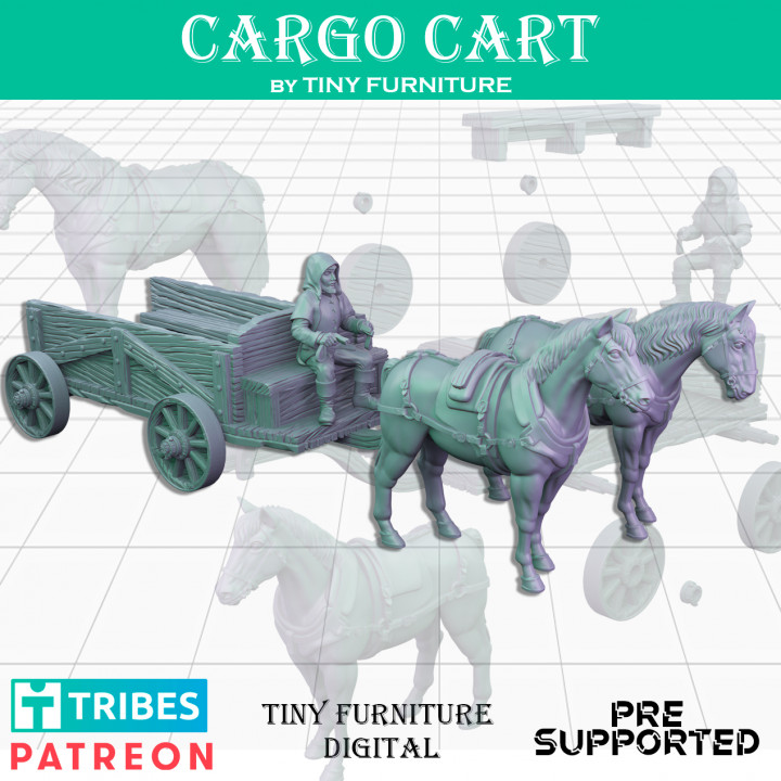 3D Printable Carts and Carriages by Tiny Furniture