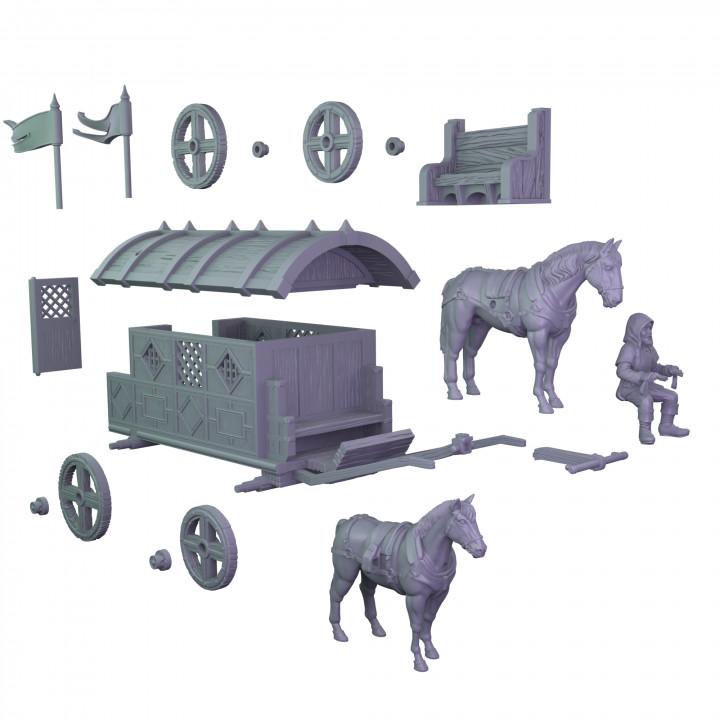 3D Printable Carts and Carriages by Tiny Furniture