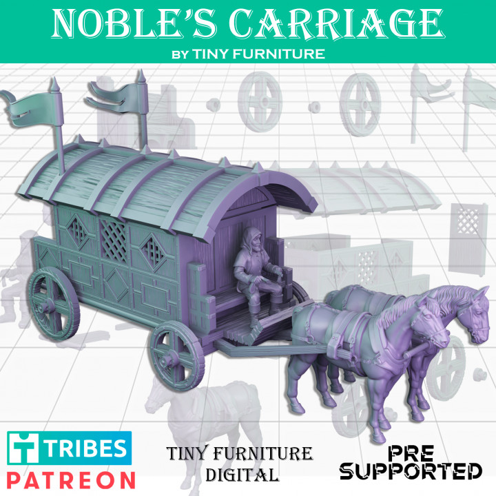 3D Printable Carts and Carriages by Tiny Furniture