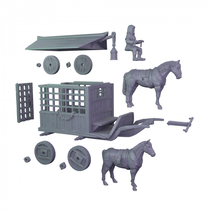 3D Printable Carts and Carriages by Tiny Furniture