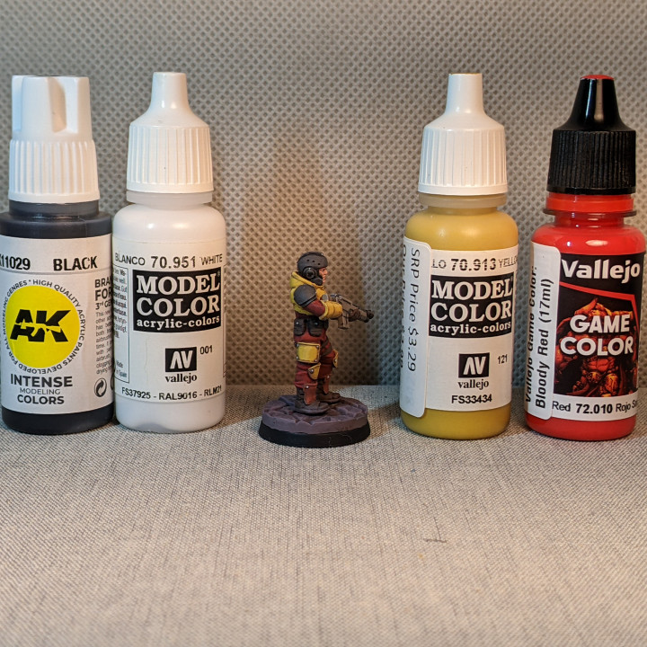 3D Print of Vaskar Infantry Mini Painting Guide + Model by ChalkDracony