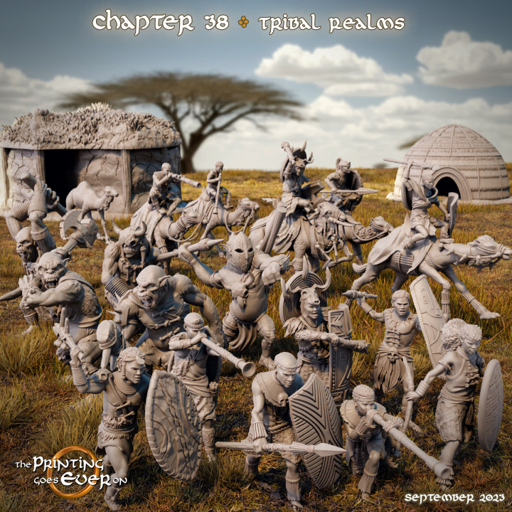 3D Printable Chapter 38 - Tribal Realms by The Printing Goes Ever On