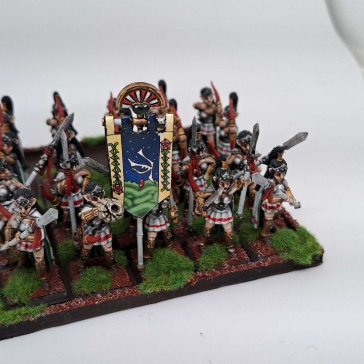 3D Printable High Elf Maiden Guard by Ystlund Miniatures