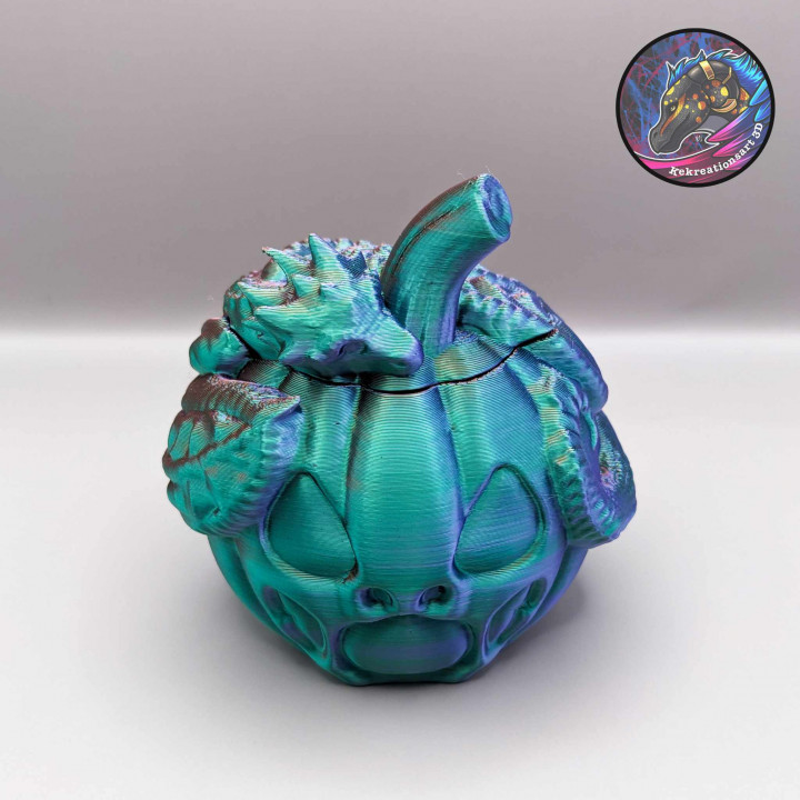 3D Printable Dragon Jack'o'lantern by Kirsten M