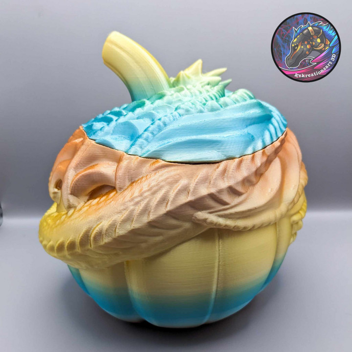 3D Printable Dragon Jack'o'lantern by Kirsten M
