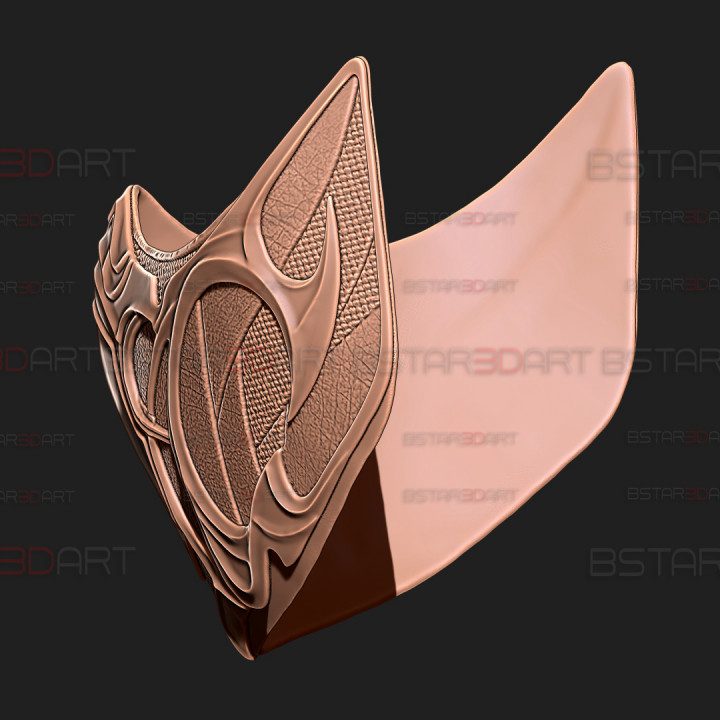 3D Printable Japanese Ninja Mask - Halloween cosplay by 3DpropsDesigns