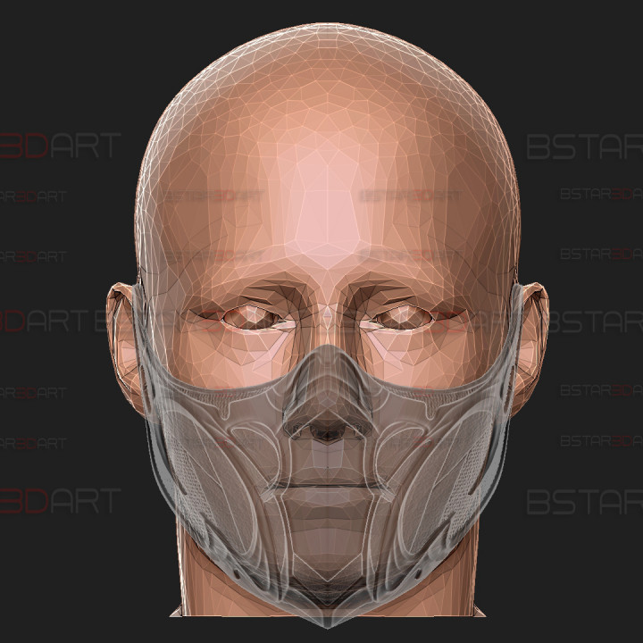 3D Printable Japanese Ninja Mask - Halloween cosplay by 3DpropsDesigns