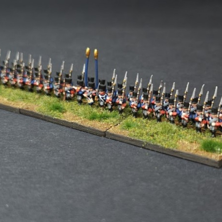 3D Printable 6-15mm Prussian Infantry in Covered Shakos (Waterloo ...
