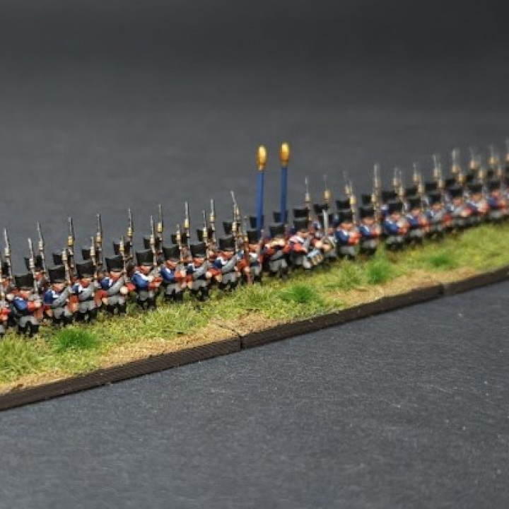 3D Printable 6-15mm Prussian Infantry in Covered Shakos (Waterloo ...