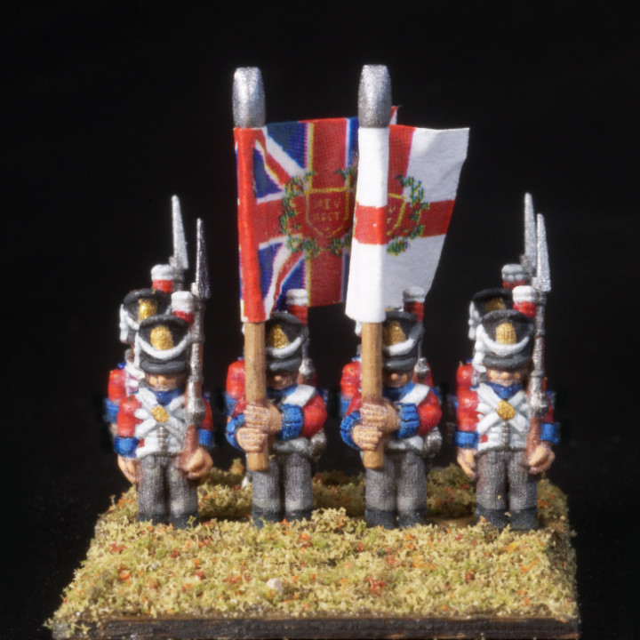 3D Printable 6-15mm British Line & Light Infantry in Belgic Shakos ...