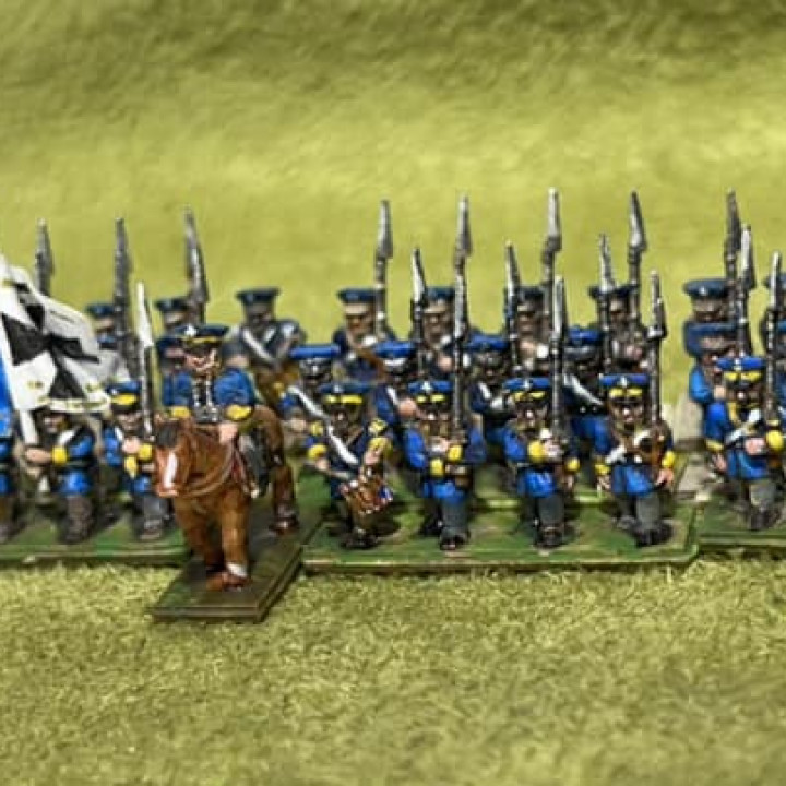 3D Printable 6-15mm Prussian Landwehr (1815) NAP-PR-11 by Turner Miniatures