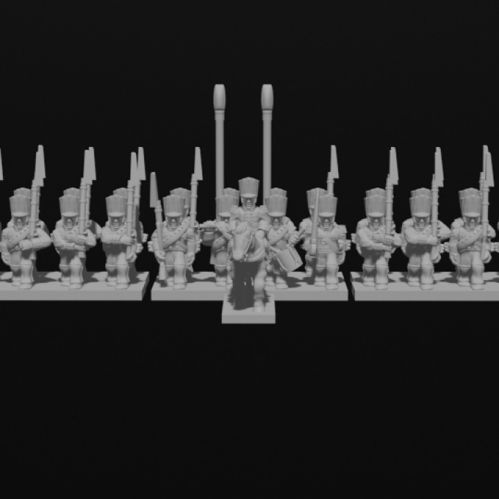 3D Printable 6-15mm Prussian Infantry in Covered Shakos (Waterloo ...
