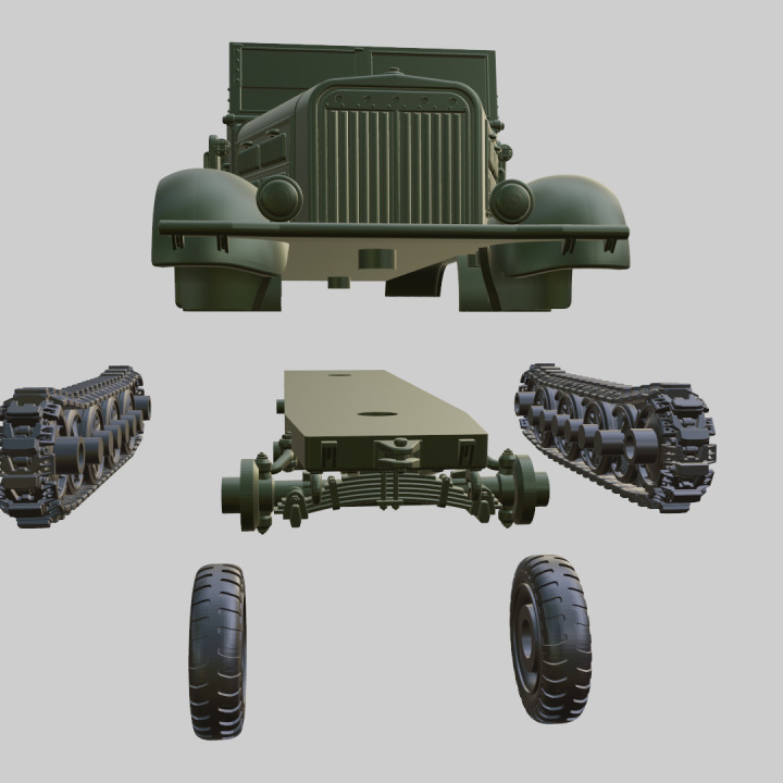 3D Printable Breda 61 Artillery Tractor (Italy, WW2) by Wargame3d