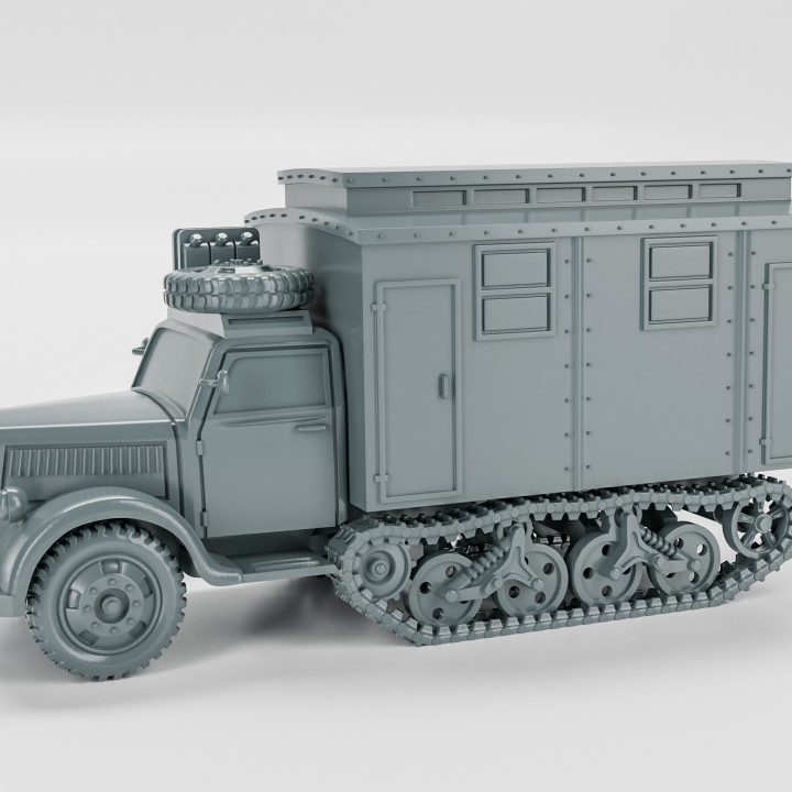 3D Printable Sd.Kfz.3 Maultier Ambulance (Germany, WW2) by Wargame3d