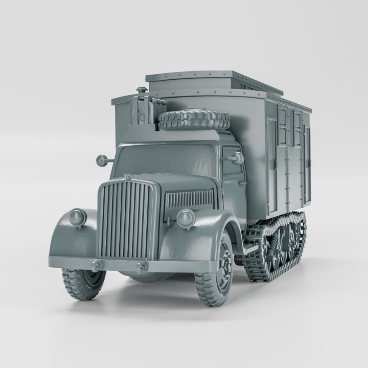 3D Printable Sd.Kfz.3 Maultier Ambulance (Germany, WW2) by Wargame3d