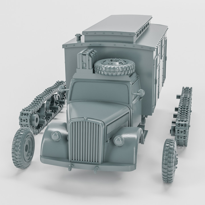 3D Printable Sd.Kfz.3 Maultier Ambulance (Germany, WW2) by Wargame3d