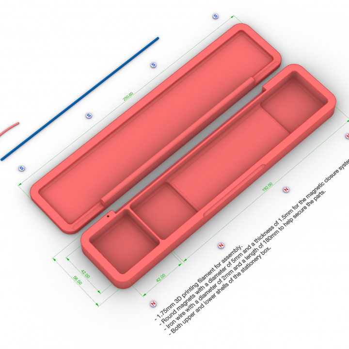 3D Printable Pencil Case by zoetion