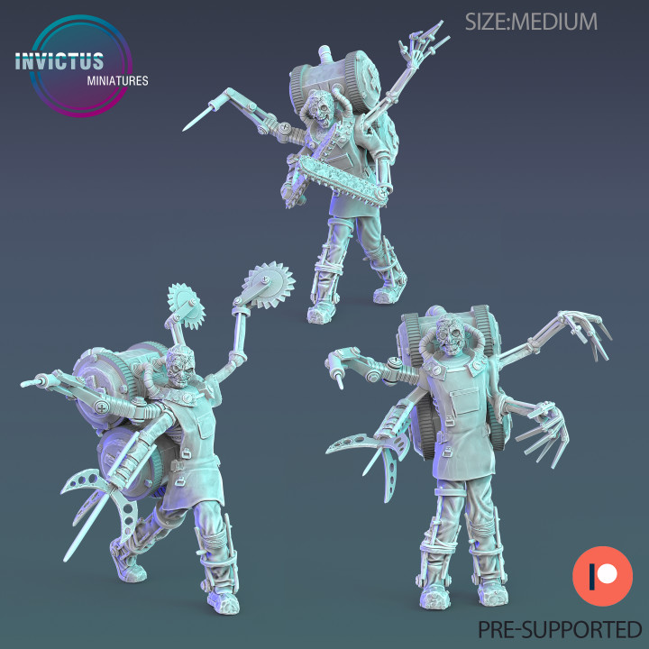 3D Printable Cyborg Medic Set / Skeleton Soldier / Exoskelet Officer ...