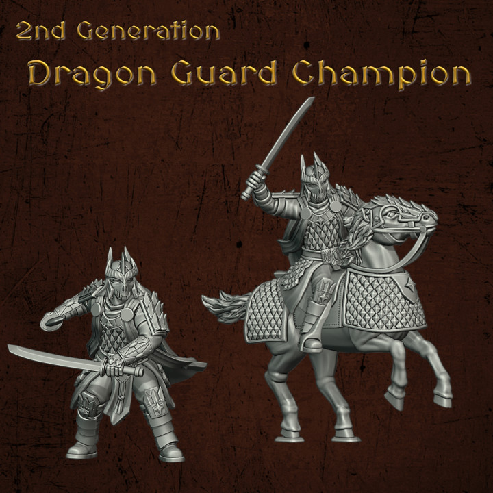 3D Printable 2nd Gen Dragon Guard Champion by Quartermaster3D