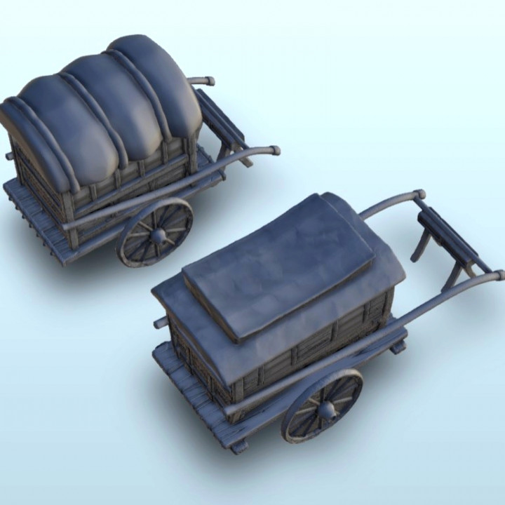 3D Printable Set of medieval carriages - Medieval Gothic Feudal Old ...
