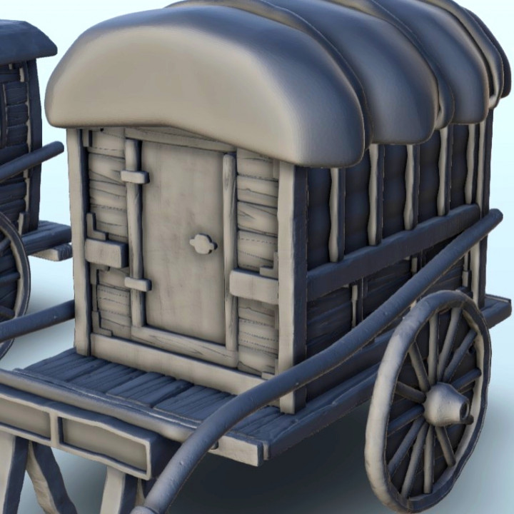 3D Printable Set of medieval carriages - Medieval Gothic Feudal Old ...