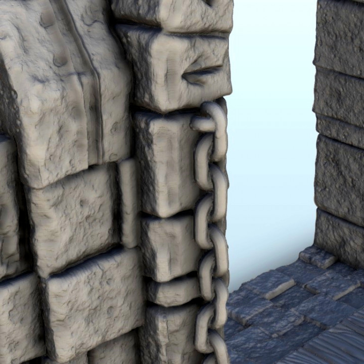 3D Printable Medieval gates with chains - Medieval Fantasy Magic Feudal ...