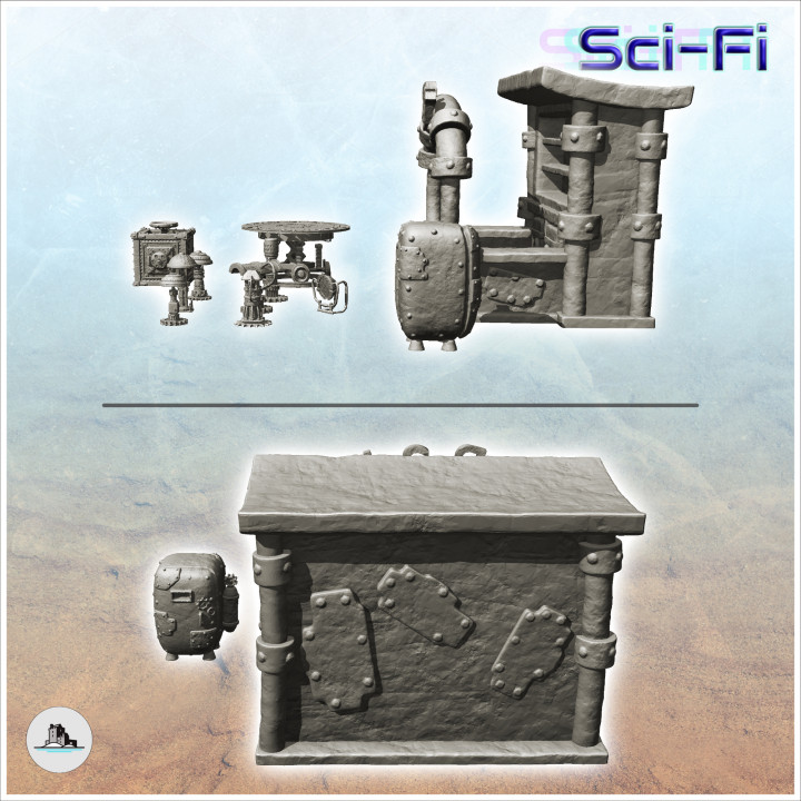3D Printable Steampunk bar accessories set with counter (1) - Future ...