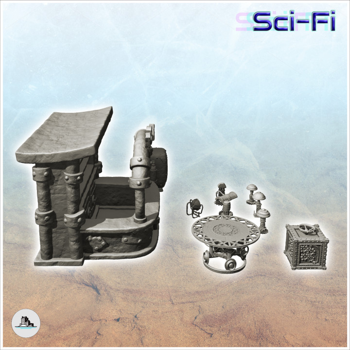 3D Printable Steampunk bar accessories set with counter (1) - Future ...