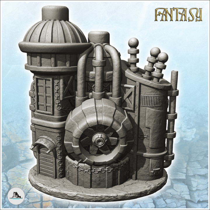 3D Printable Steampunk house with tower and ion antennas (4) - Future ...