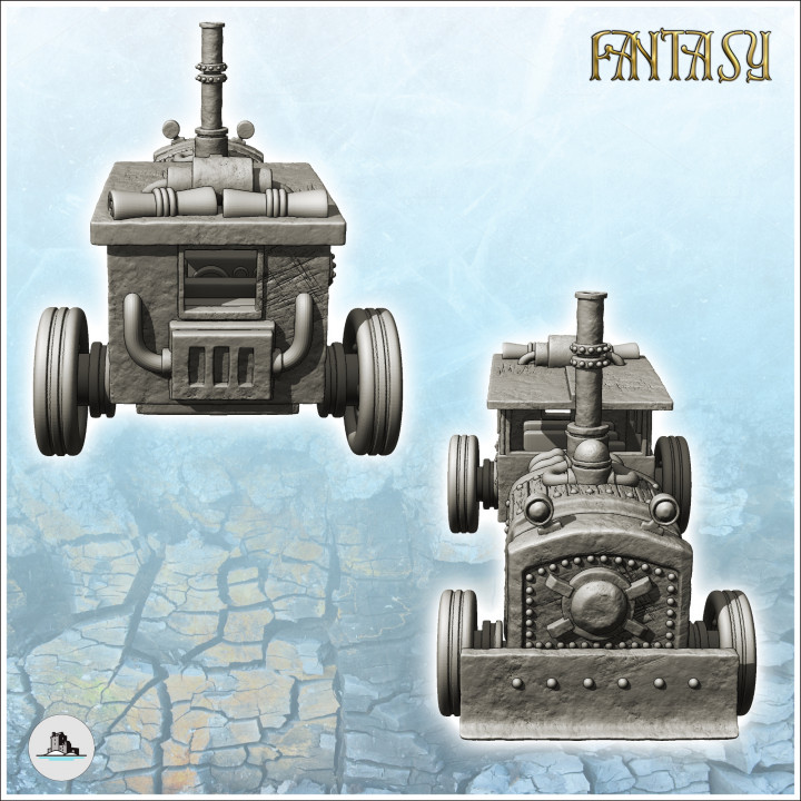 3D Printable Steampunk car with chimney and bumper (1) - Future Sci-Fi ...