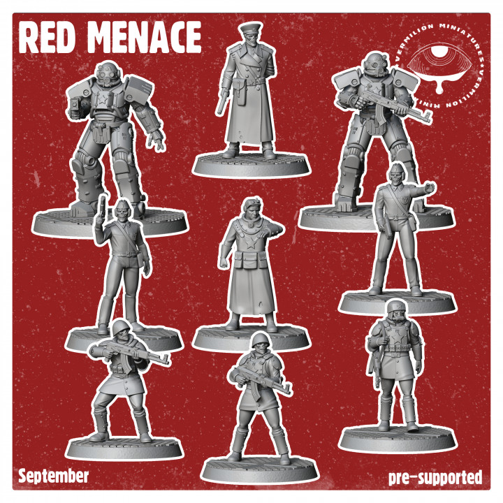 3D Printable Red Menace Collection by Vermilion Miniatures
