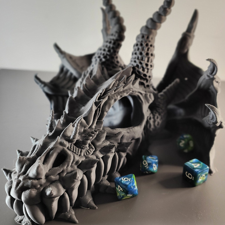 3D Printable Dragon's Spirit Dice Tower by Stratation Design