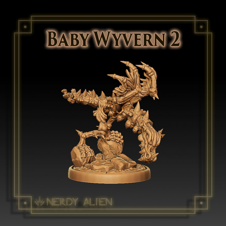 3D Printable Undead Wyvern Set by Karani