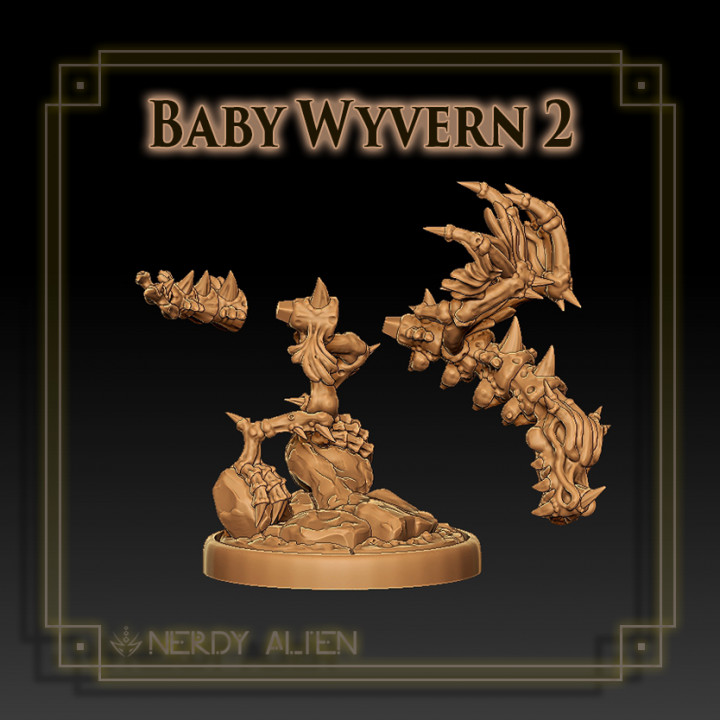 3D Printable Undead Wyvern Set by Karani