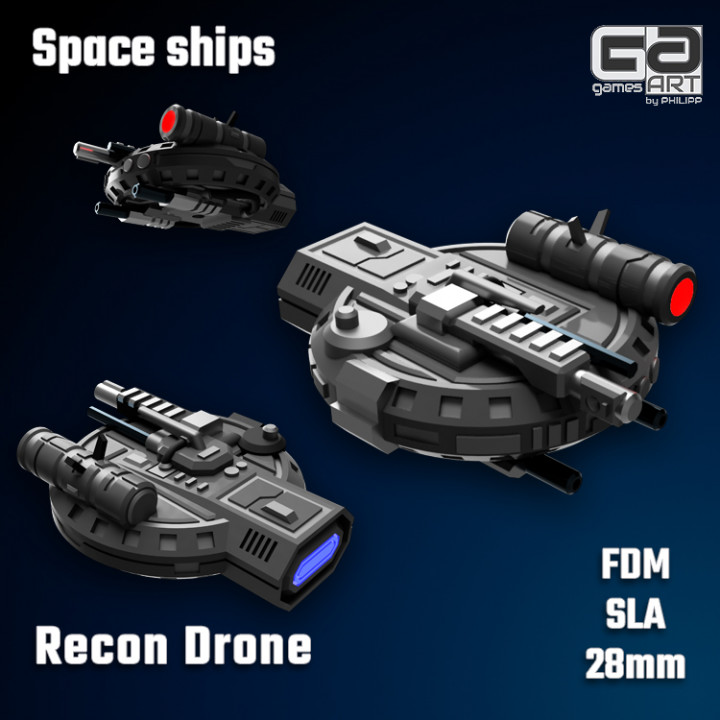 3D Printable Recon Drone by gamesART by Philipp
