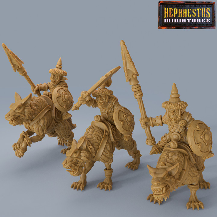 3D Printable Goblin Wolf Riders by Daniel McGrath